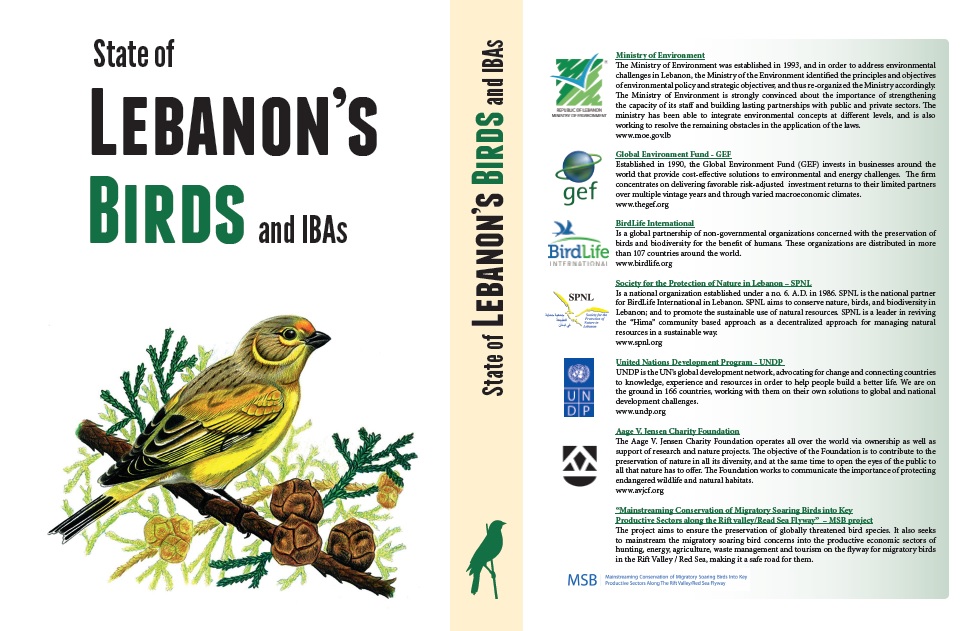 State of Lebanon’s Birds & IBAs” | Society for the Protection of Nature ...